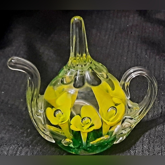 unbranded | Accents | Art Glass Teapot Paperweight | Poshmark